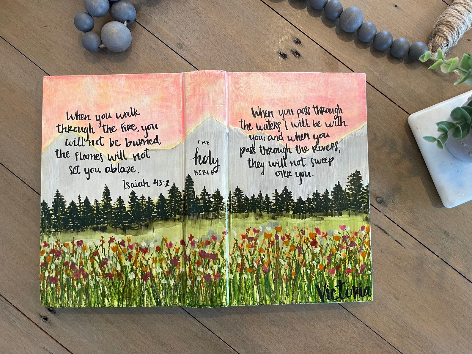 Custom Hand Painted Bible - Etsy