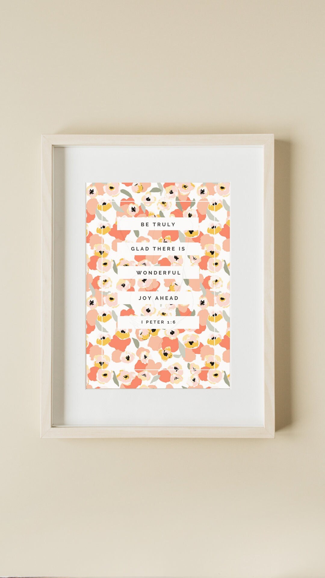 Be Truly Glad There is Wonderful Joy Ahead, Bible Verse Printable, 1 ...