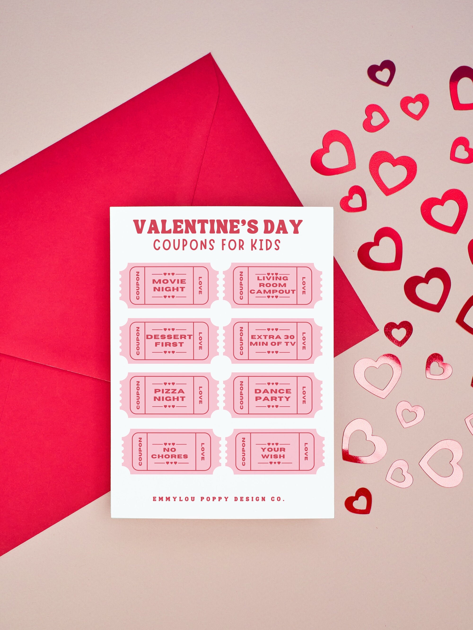 Printable Special Treat Valentine Coupons for Kids, Instant Download ...