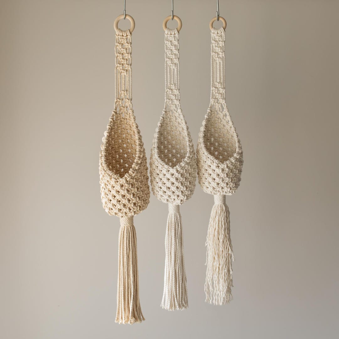 Macrame Hanging Pod Basket - Etsy Australia