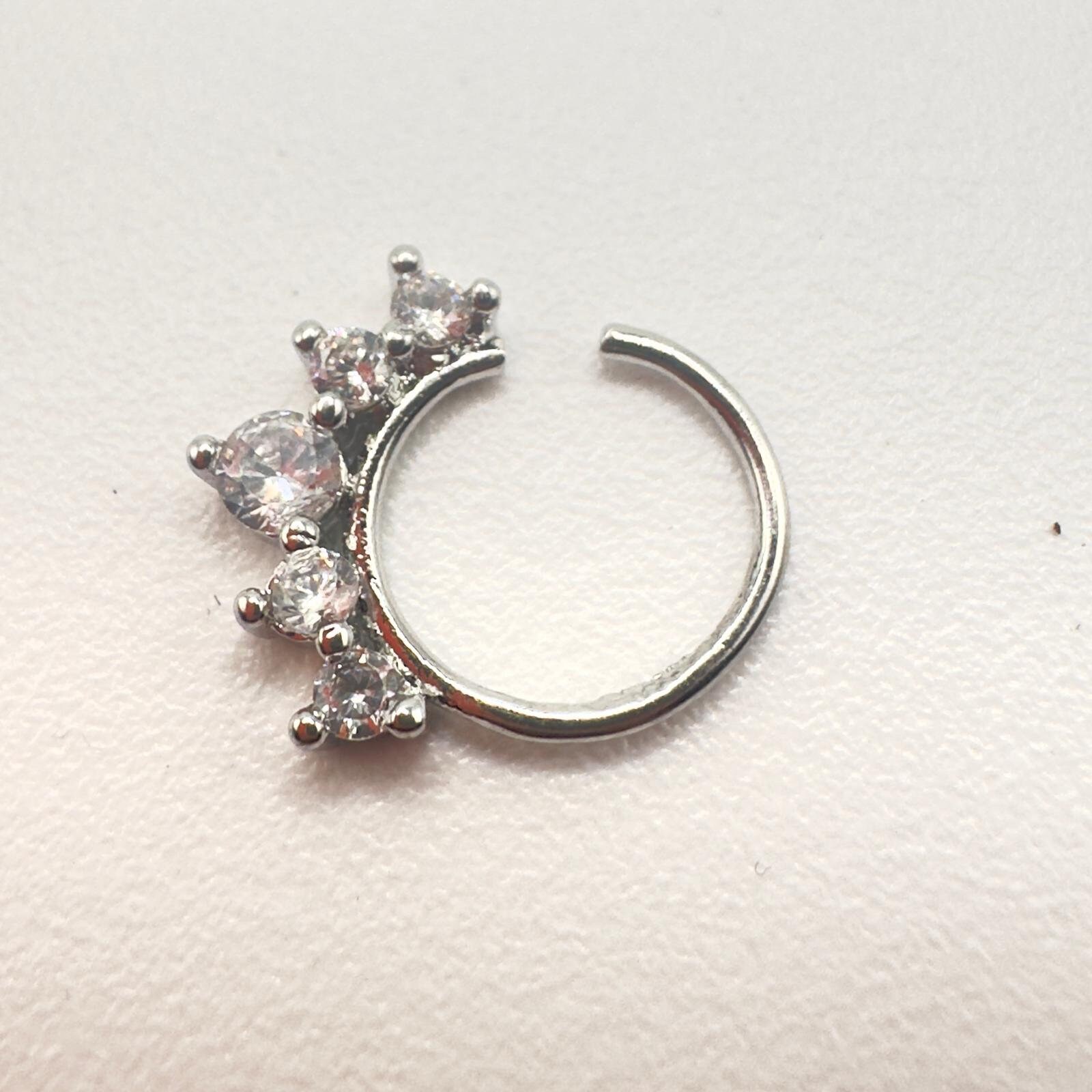 Inlaid Round Nasal Septum, Ear Bone Earring ,gift for Her,gift for Mum ...