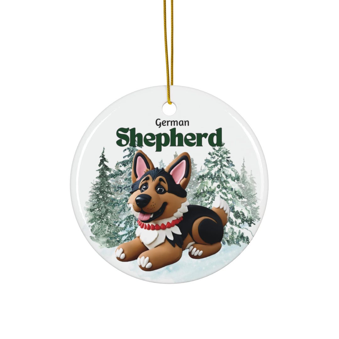 Gingerbread German Shepherd Christmas Ornament, Holiday Tree Decor ...