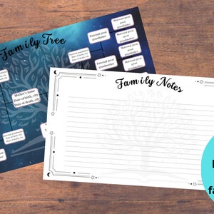 Celestial Family Tree Template 5 Generations, Great for Family Reunion ...