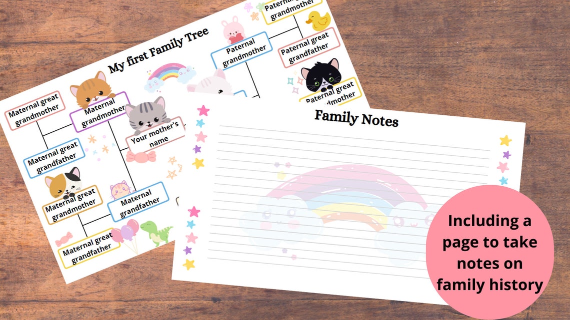 My First Family Tree, 4 Generations, Great for Family Reunion ...