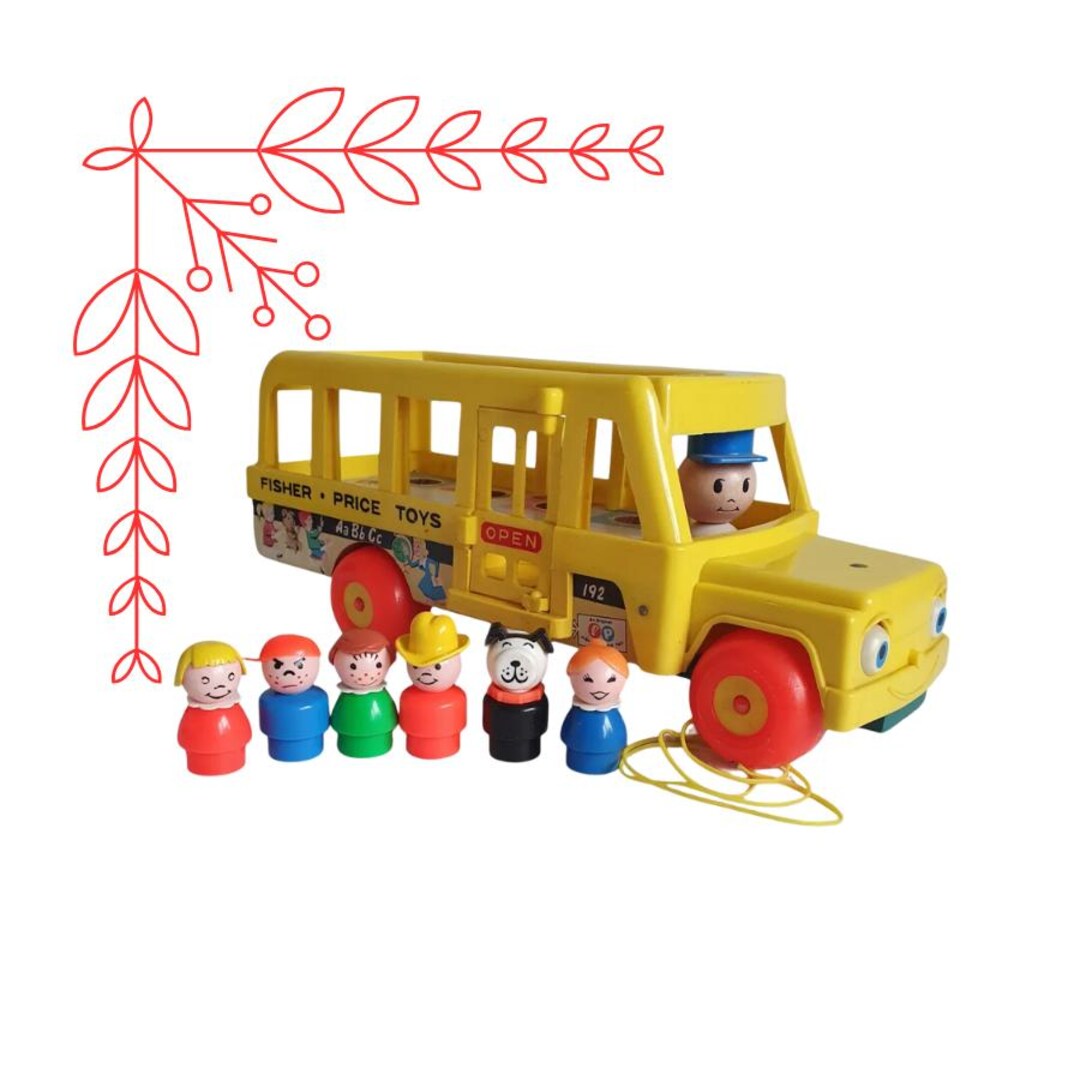Vintage Fisher Price School Bus #192 | Little People Vehicle | Retro ...