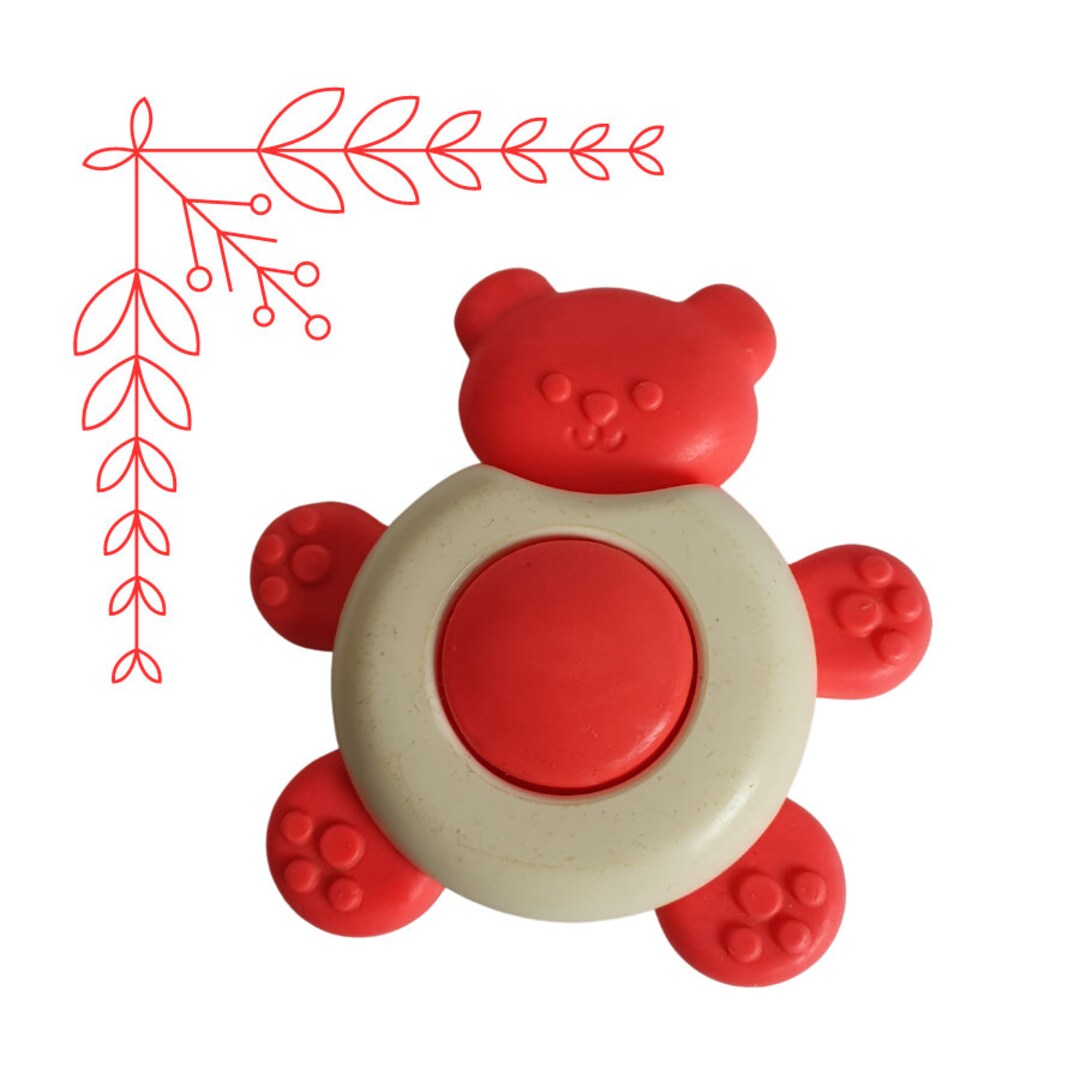 Vintage Fisher Price Squeaky Bear #426 - Etsy