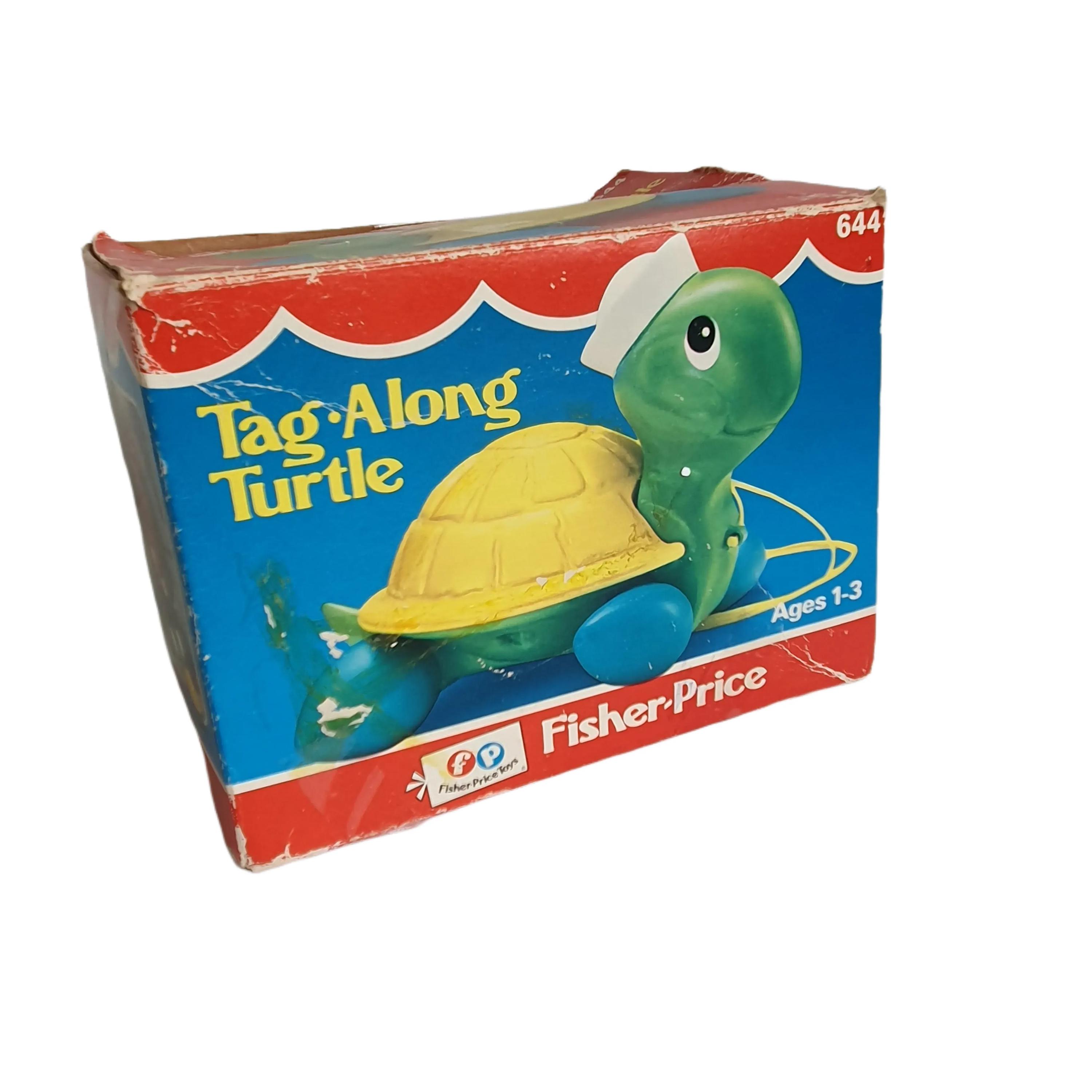 Vintage Fisher Price Tag Along Turtle #644 W/box - Etsy