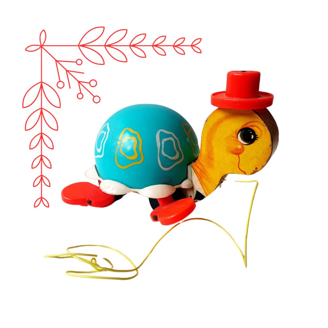 Vintage Fisher Price Tip Toe Turtle #773 - Etsy