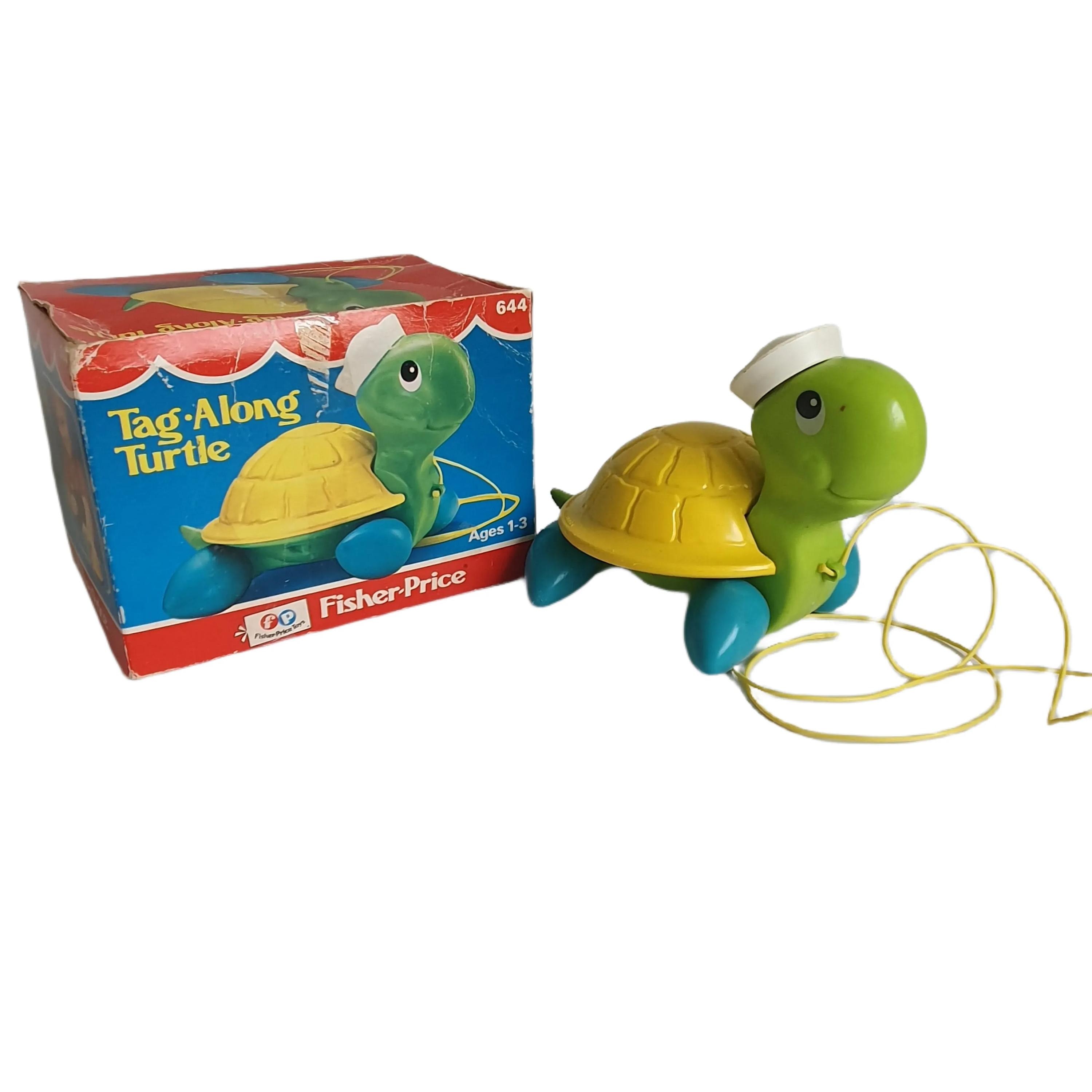 Vintage Fisher Price Tag Along Turtle #644 W/box - Etsy
