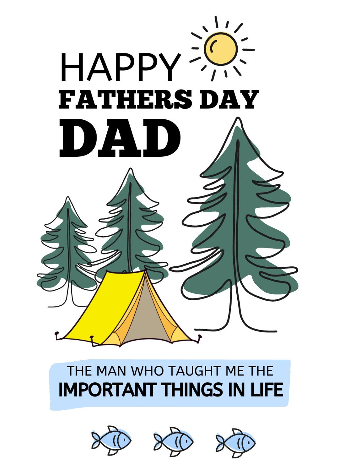 HAPPY FATHERS DAY Camping Dad, Mountain Daddy, Camp Outside, Fishing ...