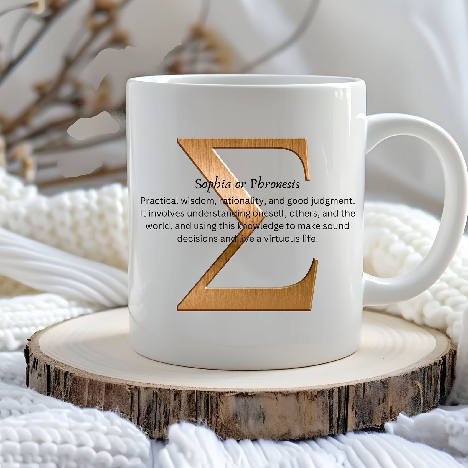 Wisdom Mug, Cardinal Virtue Mug, Marcus Aurelius Mug, Teachers Gift ...