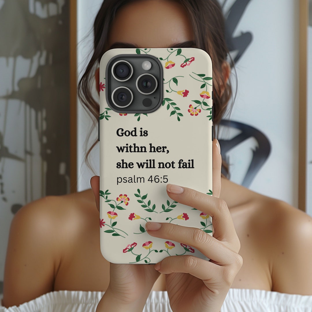 Christian Bible Verse Phone Case, Minimalistic Religious Scripture Gift ...