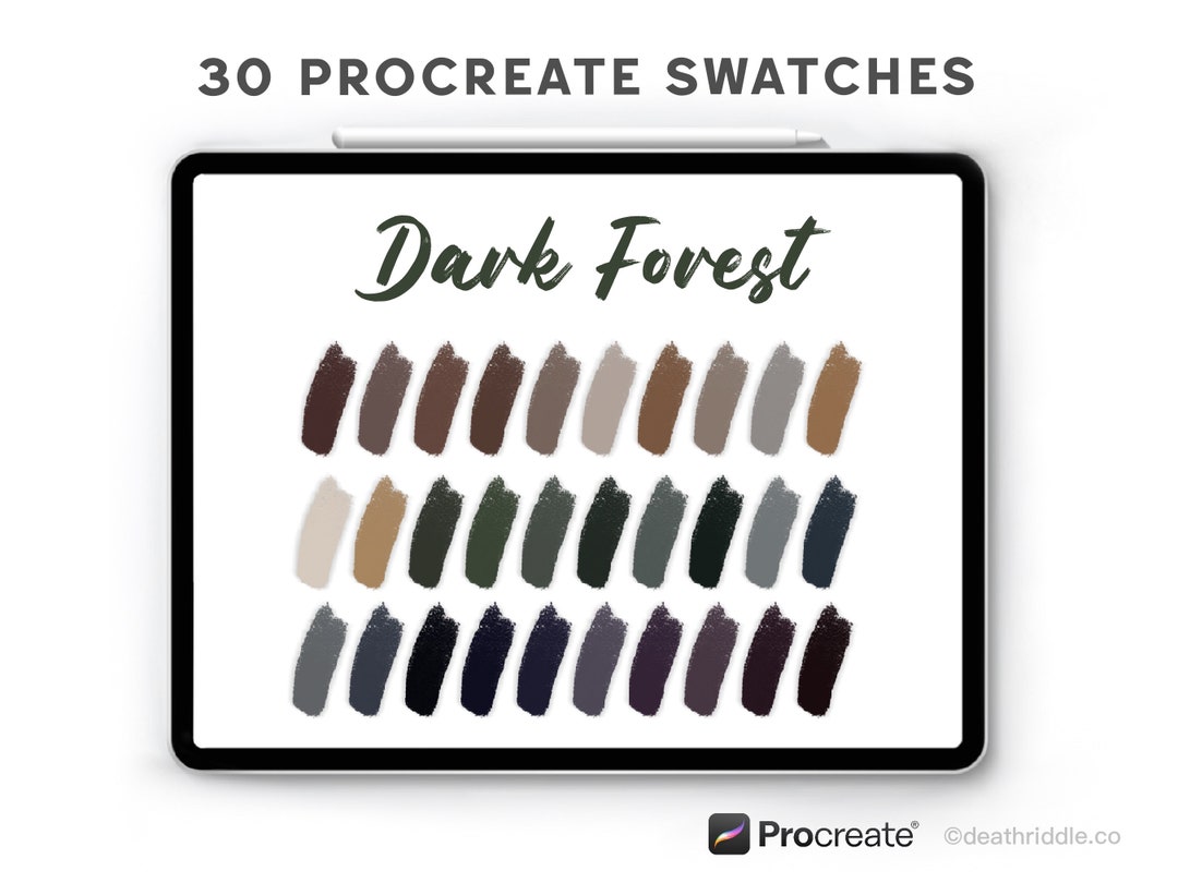 Dark Forest Procreate Colour Palette/ Colour Swatches - Etsy