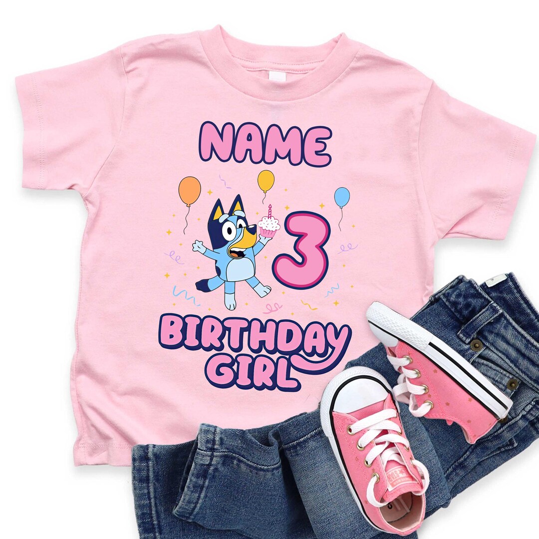 Custom Bluey Birthday Girl PNG, Bluey Birthday Png, Bluey Png, Bluey ...