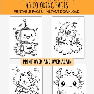 Halloween Coloring Pages for Kids, Cute Spooky Printable, Trick or ...