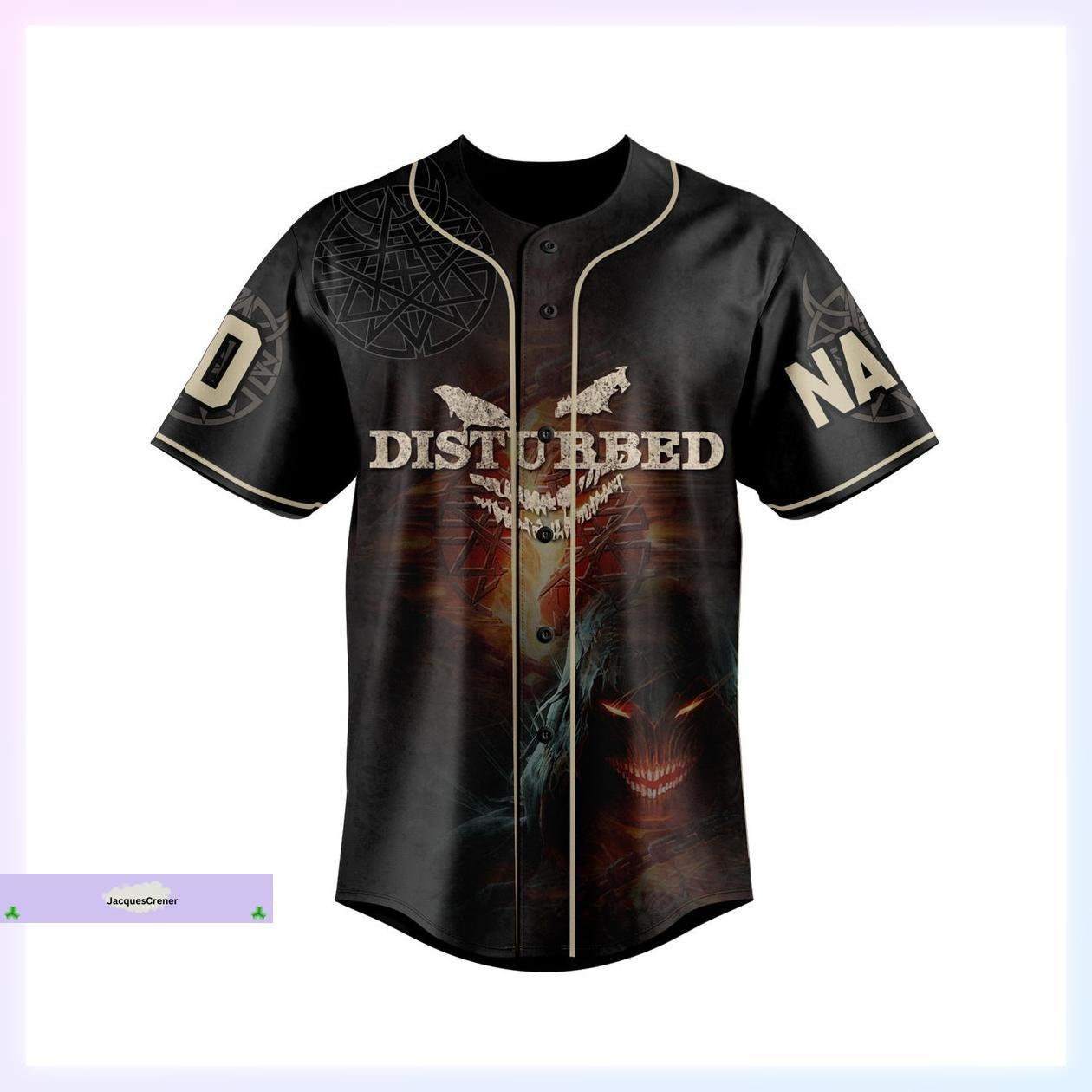 Custom Disturbed Jersey, Disturbed Baseball Jersey sold by Broadsword ...