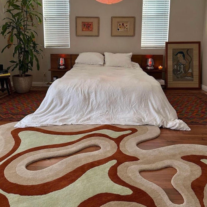 Unique Irregular Shape Handmade Hand-tufted Rug Pure Woollen Carpet ...