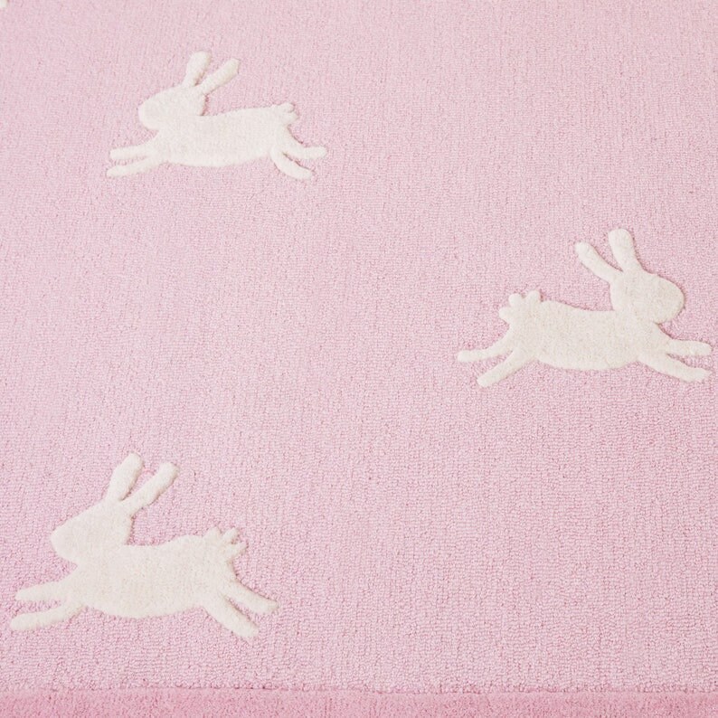 Cute Rabbit's Rugs, Kids Rugs, Handmade Tufted Rugs, Nursery Rug, Cute ...