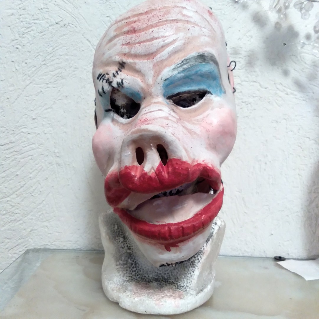 Custom Pig Mask Leather TCM Halloween Custom - Etsy