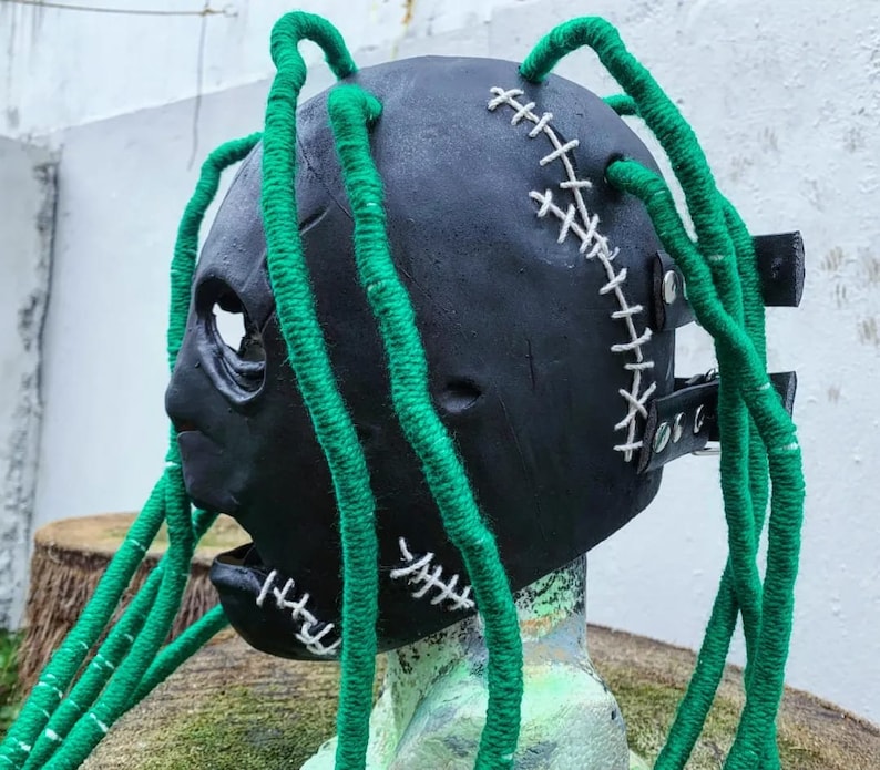 Slipknot Style VERSION 1 Corey Iowa Black Mask 1999 Halloween Prop Left ...