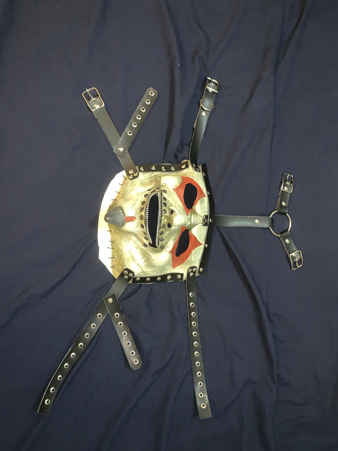 Slipknot Style Jim Jester Weathered 2000 Knot Mask Halloween Prop Rock ...