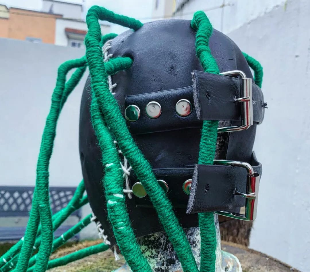 Slipknot Style VERSION 1 Corey Iowa Black Mask 1999 Halloween Prop Left ...