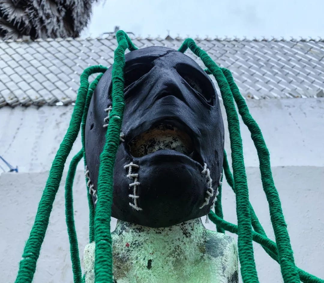 Slipknot Style VERSION 1 Corey Iowa Black Mask 1999 Halloween Prop Left ...