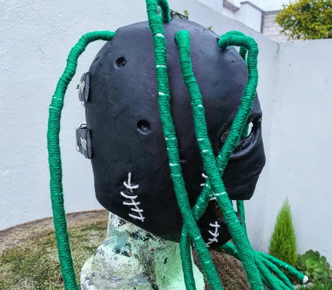 Slipknot Style VERSION 1 Corey Iowa Black Mask 1999 Halloween Prop Left ...