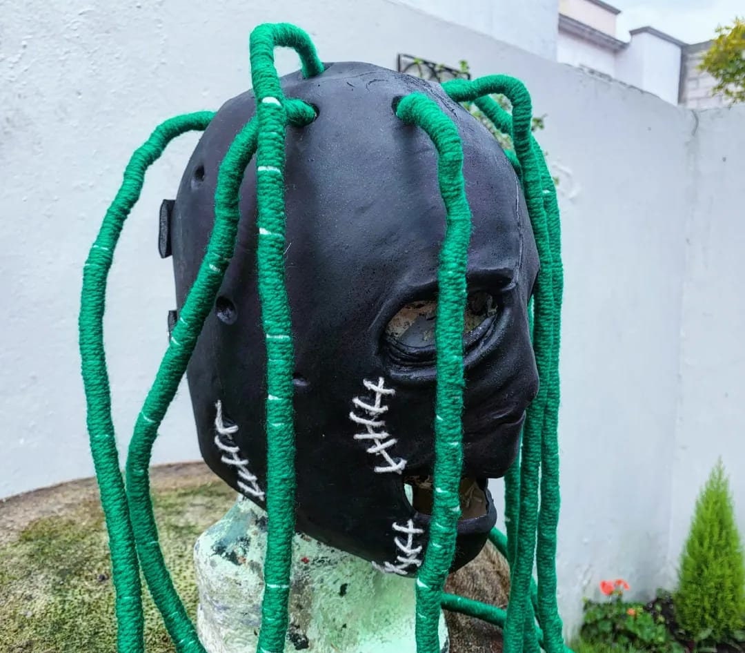 Slipknot Style VERSION 1 Corey Iowa Black Mask 1999 Halloween Prop Left ...