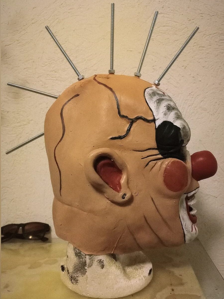 Slipknot Style Clown TTE Bolt Mask Knot 1999 Corey Halloween Prop Rock ...