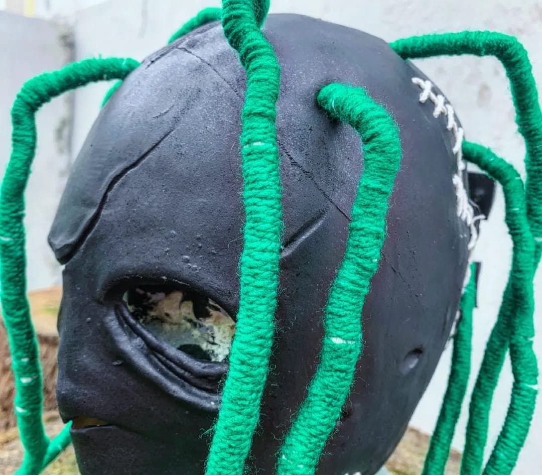 Slipknot Style VERSION 1 Corey Iowa Black Mask 1999 Halloween Prop Left ...