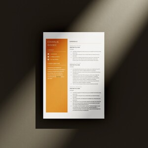 Modern Resume Template Word Ats, Abstract Colorful Vector Design Cv ...