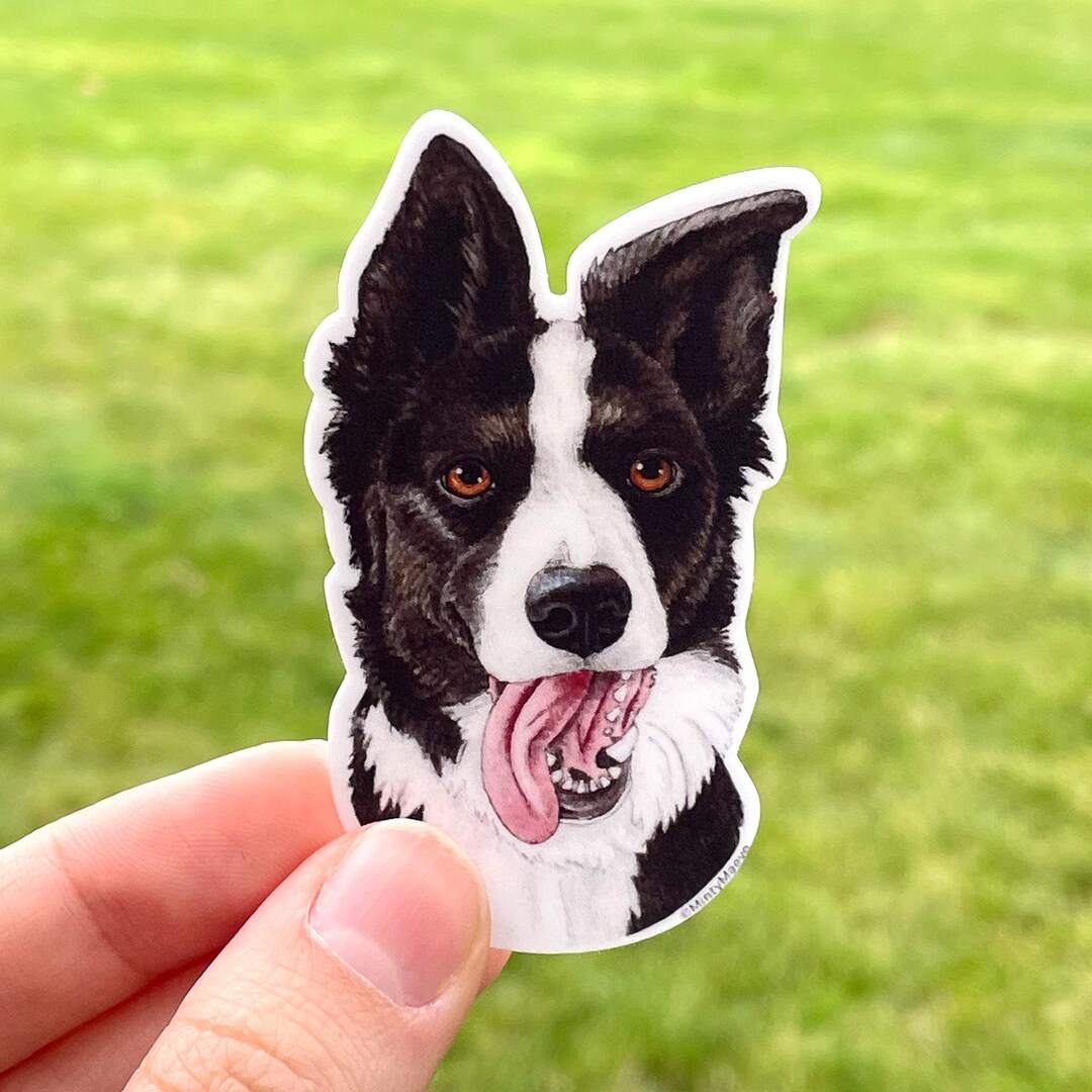 Border Collie Waterproof Sticker | Border Collie Gifts | Border Collie ...