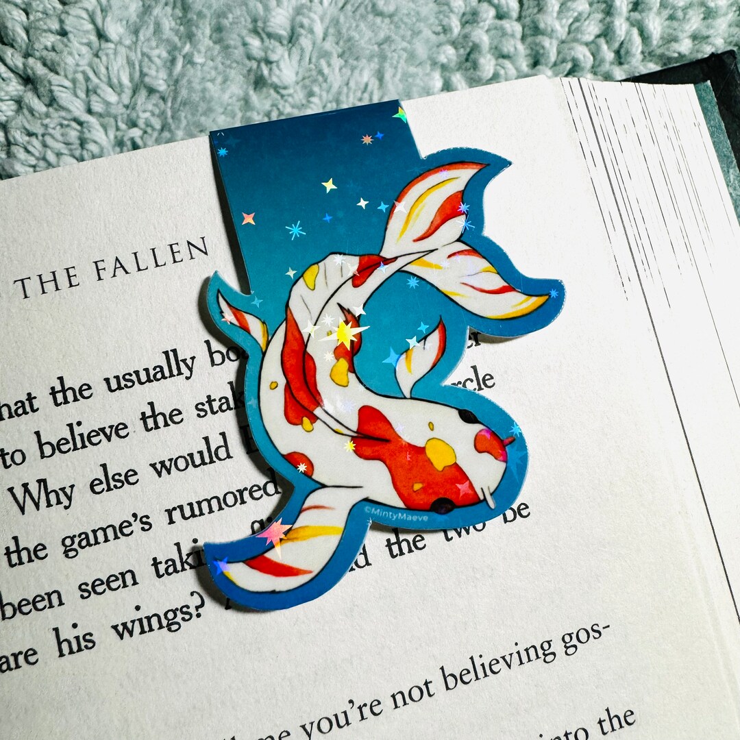 Koi Fish Magnetic Bookmark | Reading Gift | Koi Bookmark | Orange and ...