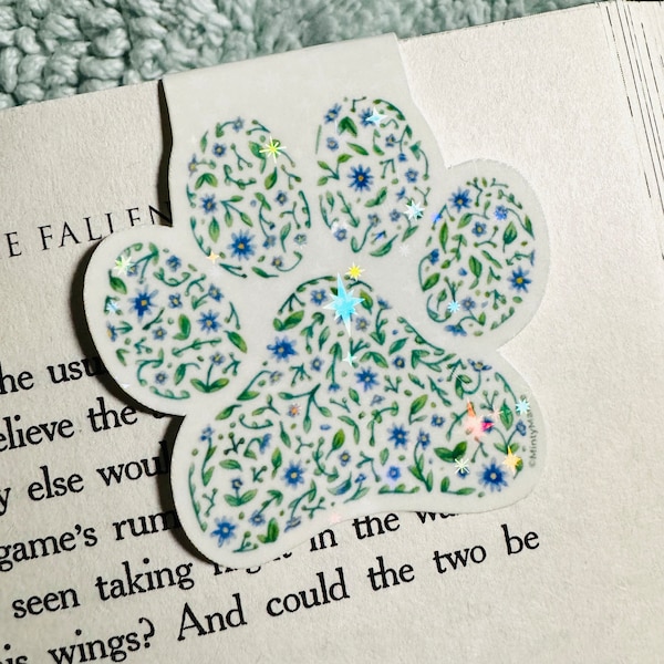 Paw Print Bookmark - Etsy