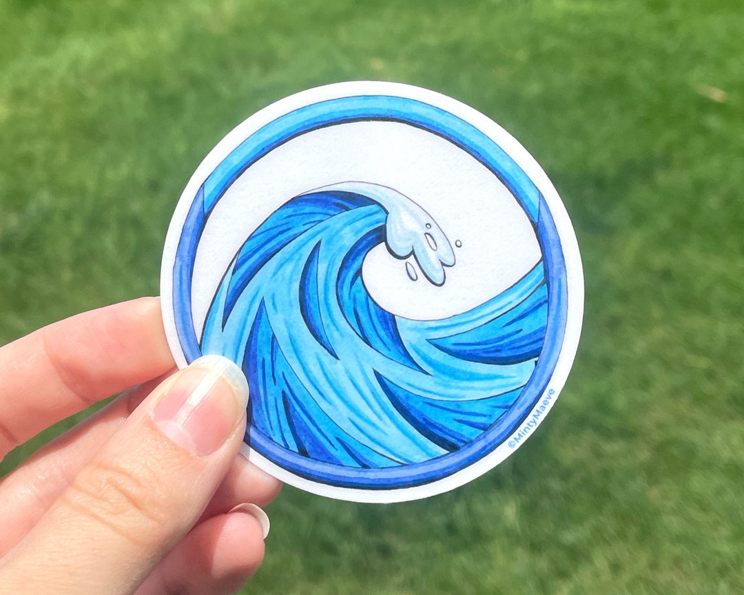 Ocean Wave Sticker | Ocean Wave Car Decal | Laptop Decal | Tumbler ...