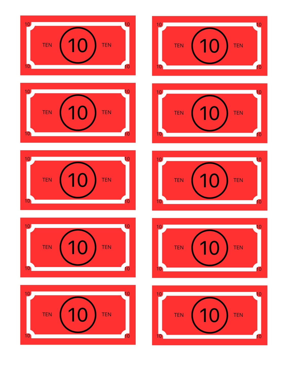 Printable Play Money Full Set – Instant Download - Etsy