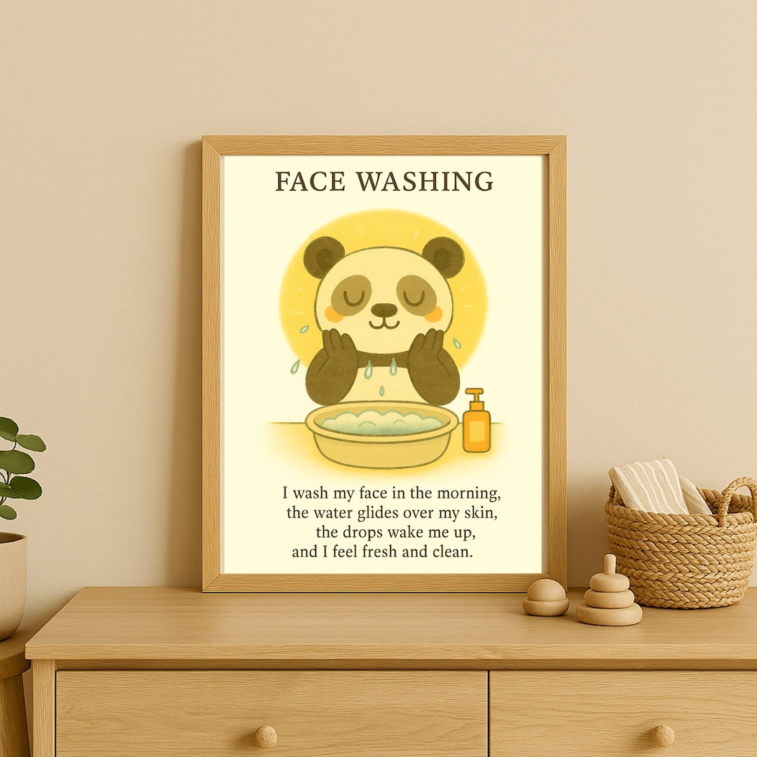 Face Washing Routine | Kids Morning Hygiene | Visual Schedule ...