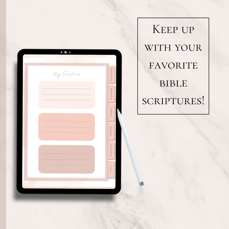 Pastel Digital Prayer Journal W Hyperlinks For Women Faith Based