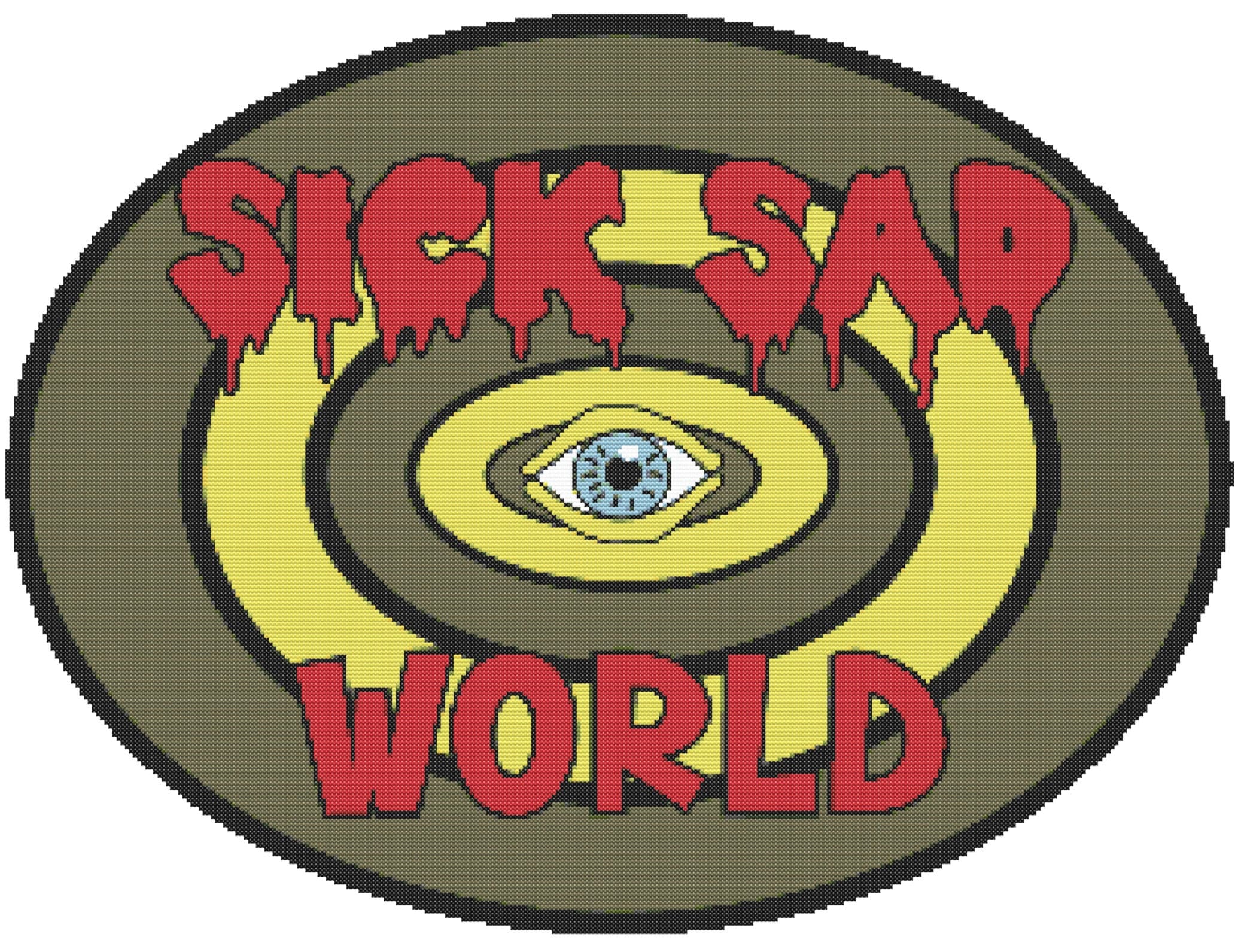 Daria Sick Sad World Logo Cross Stitch Pattern - Etsy