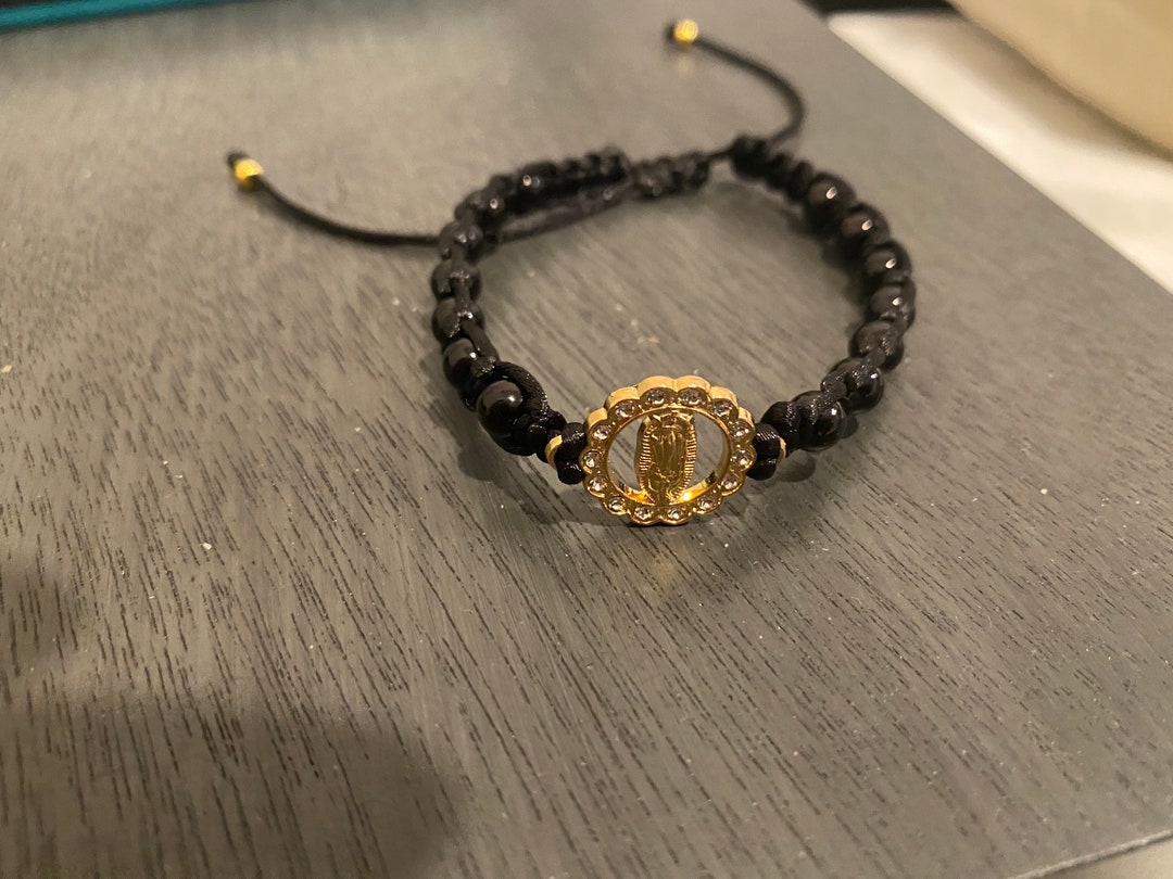 Black Virgen Maria Bracelet - Etsy