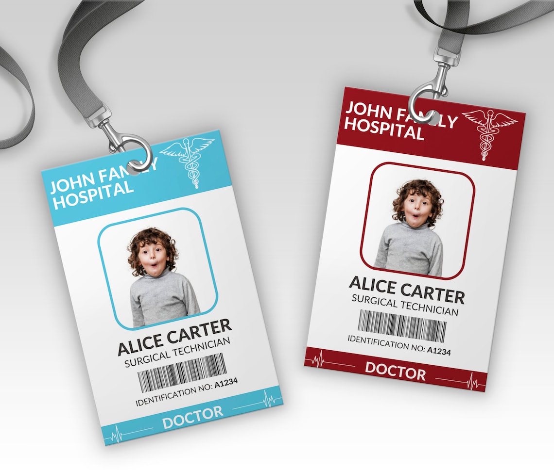 Kids Hospital Patient ID Badge | Fun Custom Doctors ID | Editable ...