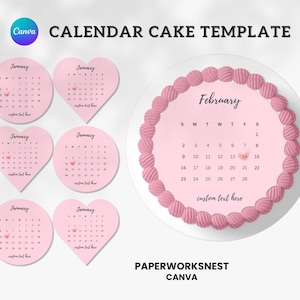 Burn Away Cake Topper Calendar Template, Cake Topper Calendar, Birthday ...
