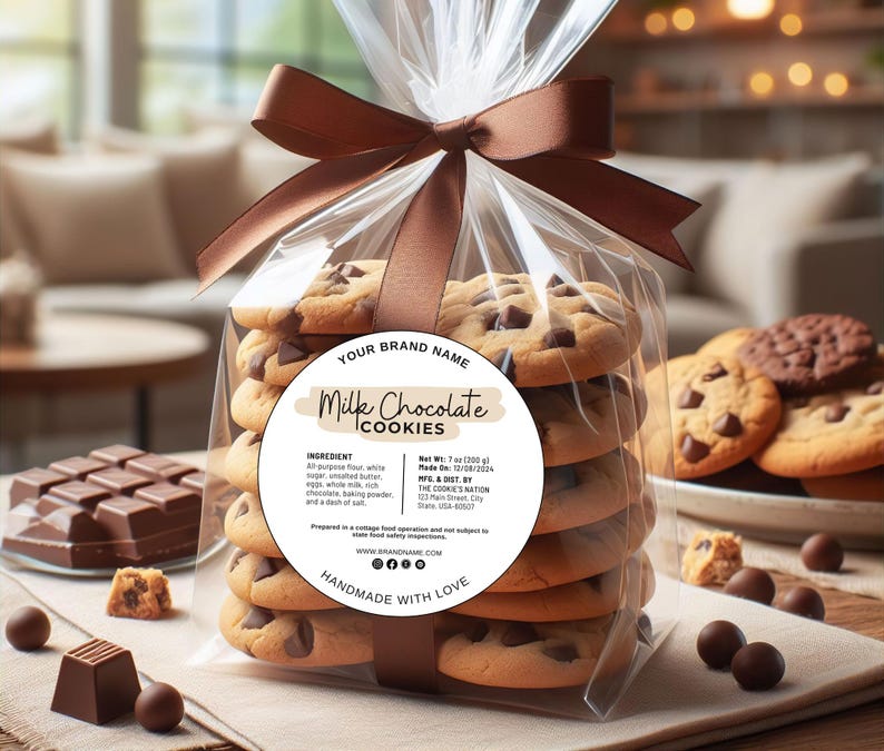 Cottage Law Cookie Label, Cottage Baking Label, Printable Food Label ...