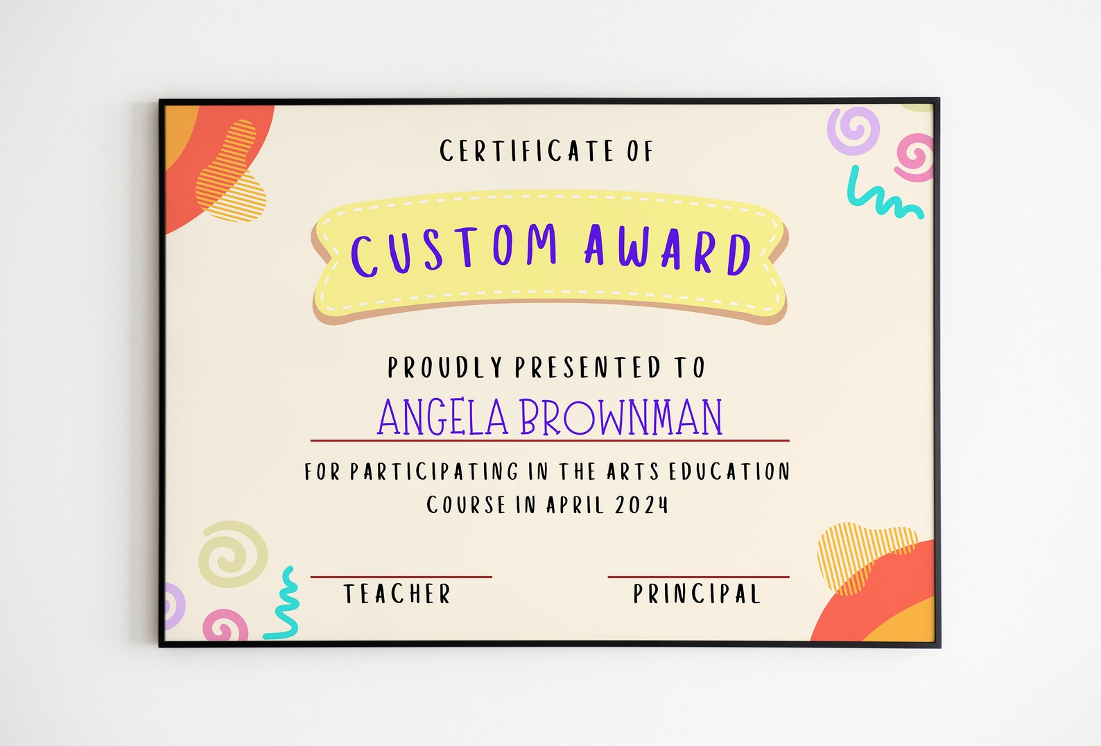 Custom Award Certificate Canva Template Bundle | Editable Digital ...