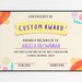 Custom Award Certificate Canva Template Bundle | Editable Digital ...