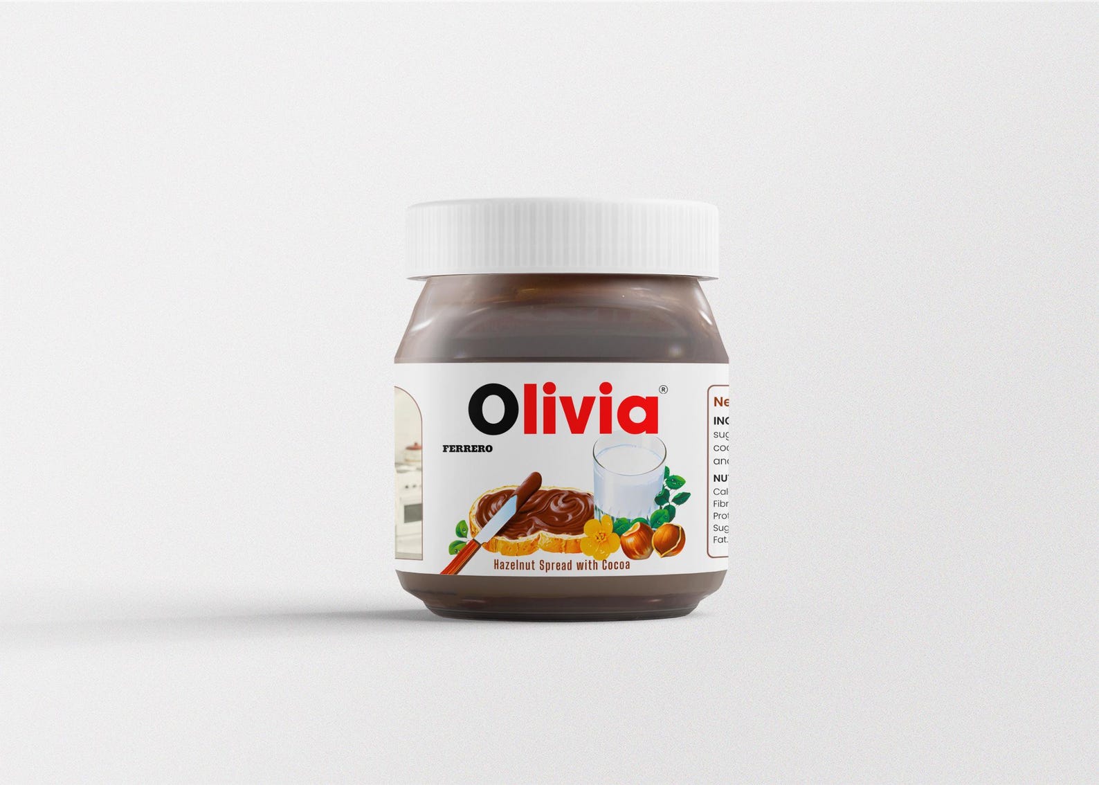 Personalized Nutella Jar Labels, Custom Hazelnut Spread Labels ...
