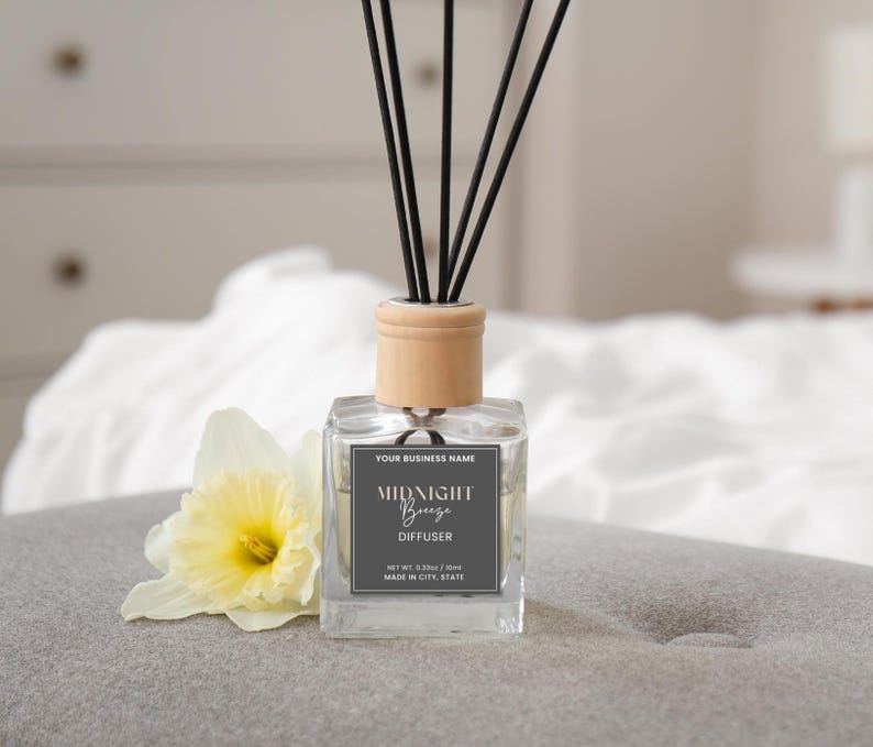 Car Diffuser Label Template, Printable Oil Fragrance Bottle Label ...