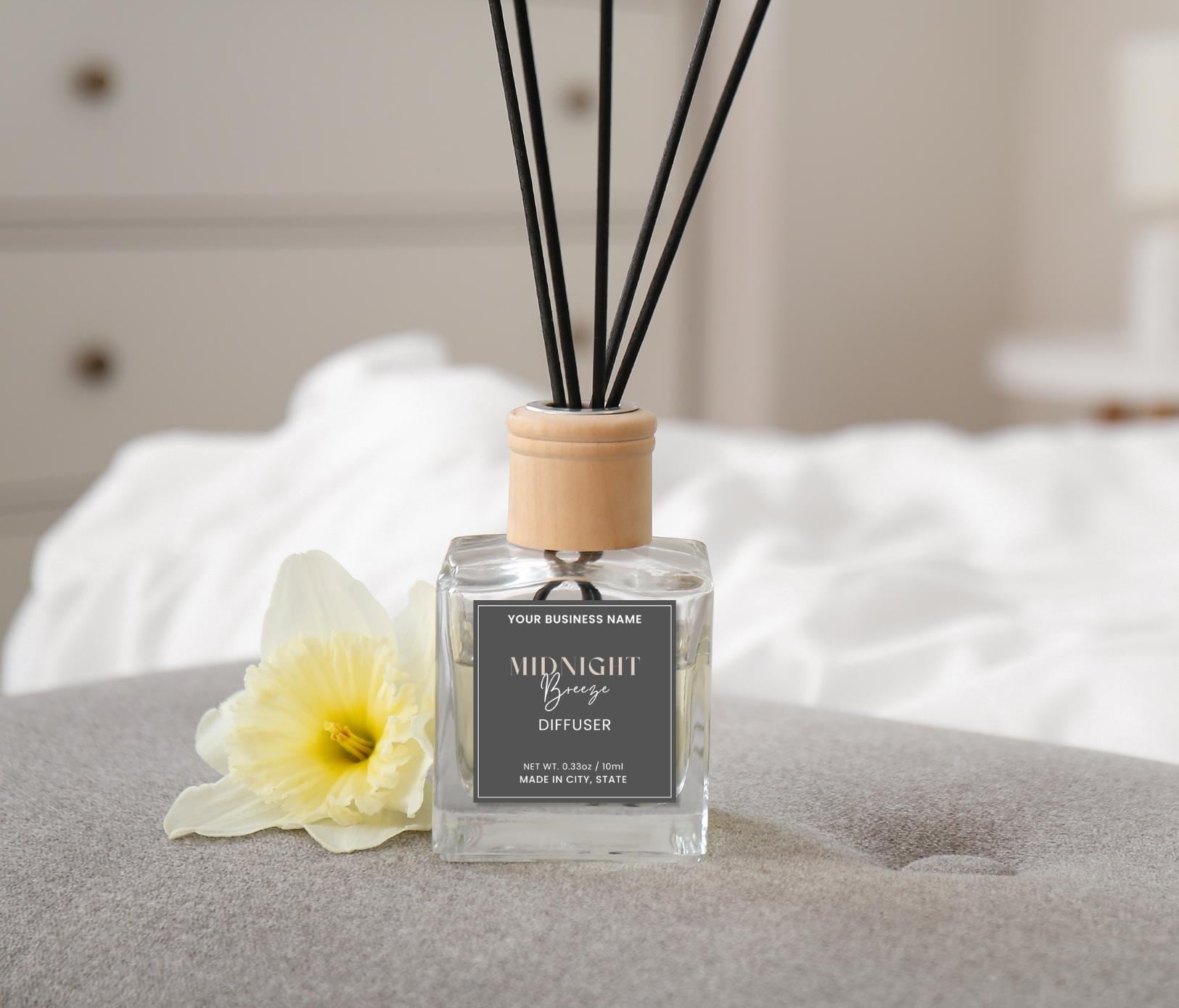 Car Diffuser Label Template, Printable Oil Fragrance Bottle Label ...