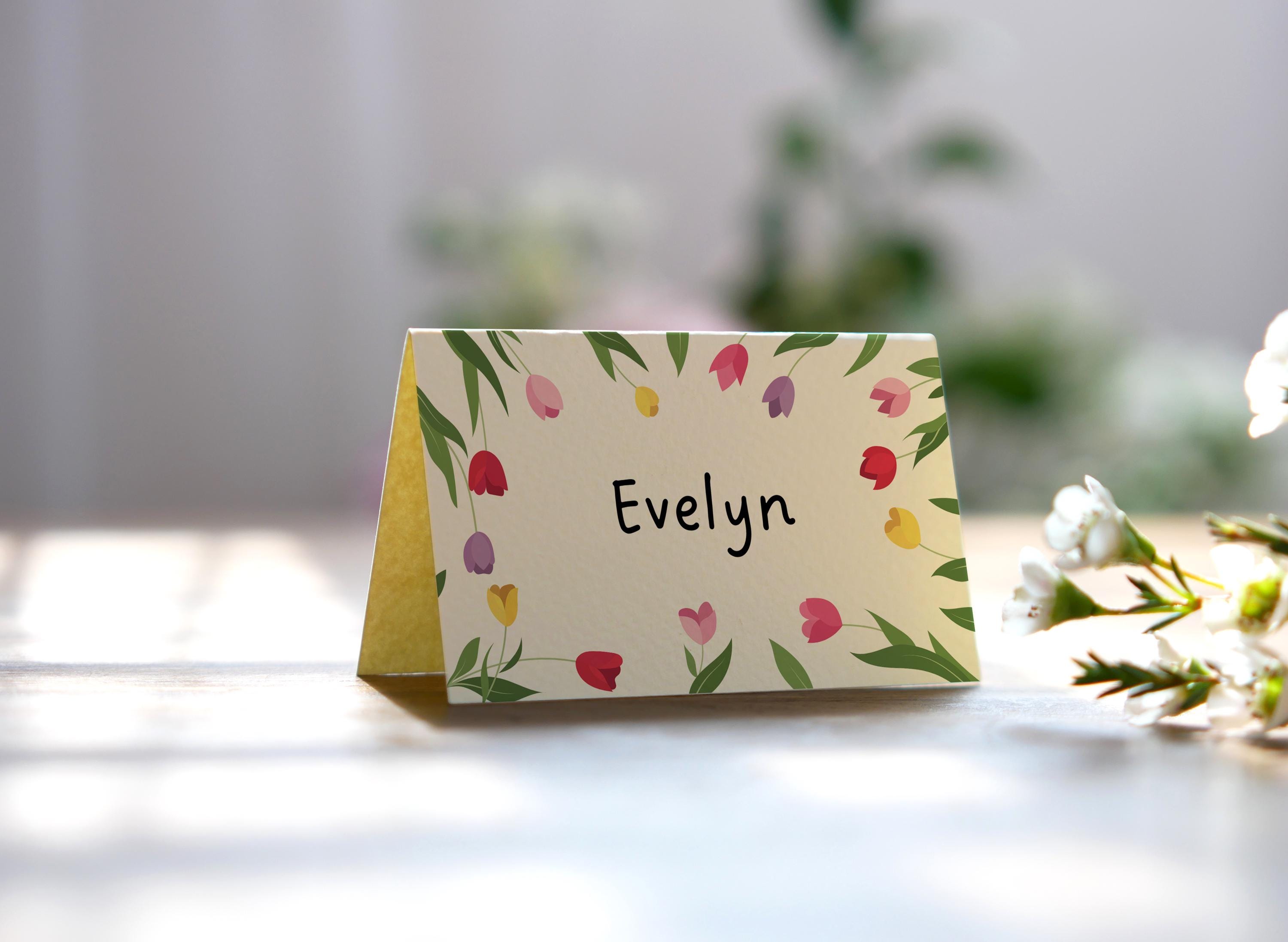 Minimalist Food Label Card Digital Printable, Buffet Card Template ...